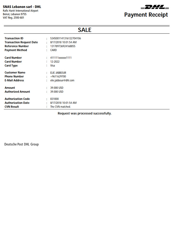 Generate DHL Documents - DHL FastTrack v.5.1.0